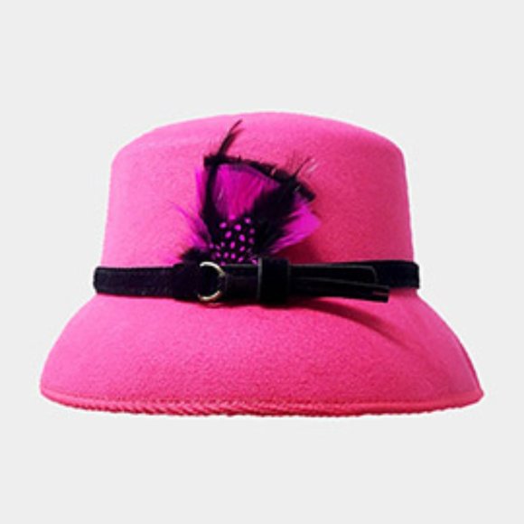 Accessories | Feather Pointed Felt Church Hat | Poshmark